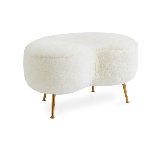 Kidney ottoman vit - Newport