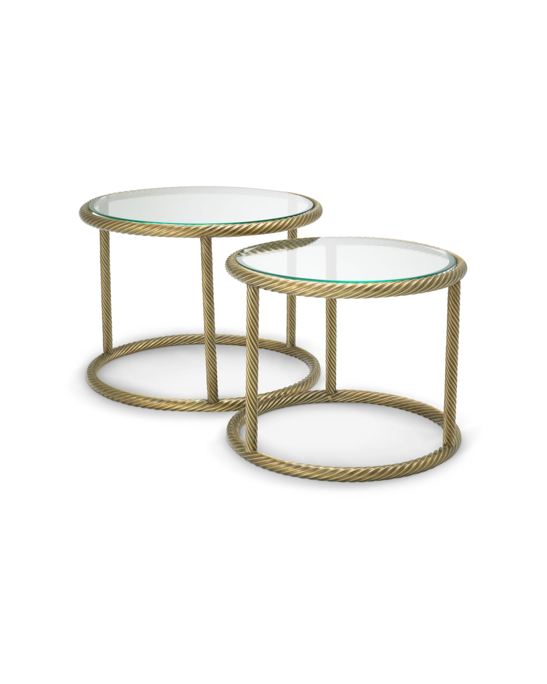 Addison Side Table Antique Brass 2 set