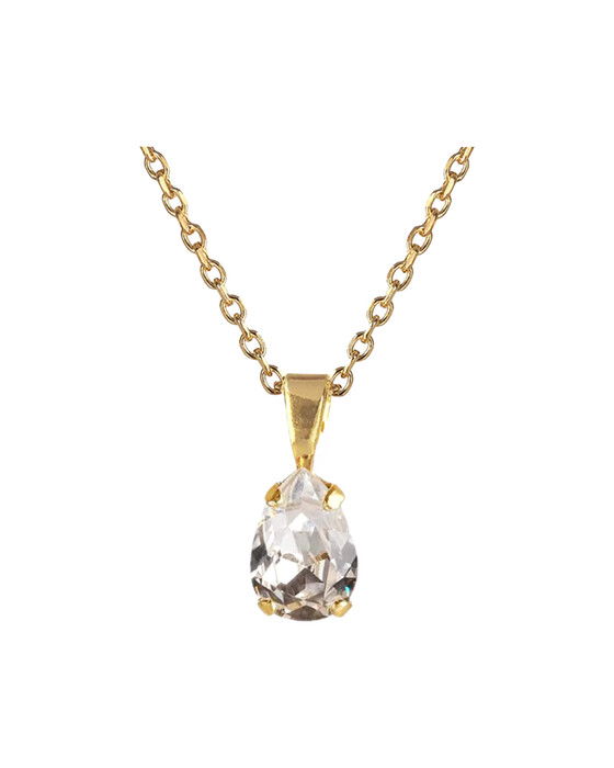 Petite Drop Necklace Crystal - Newport