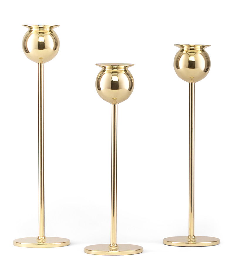 Tulip candlestick, set of 3 pcs - Newport