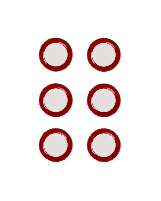 Audley Deep Red assiett 6-pack - Newport